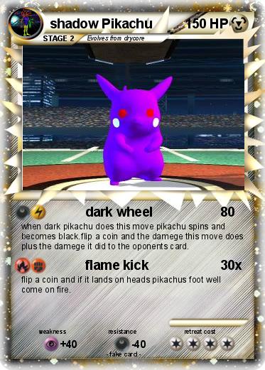 Pokémon shadow Pikachu 128 128 - dark wheel - My Pokemon Card