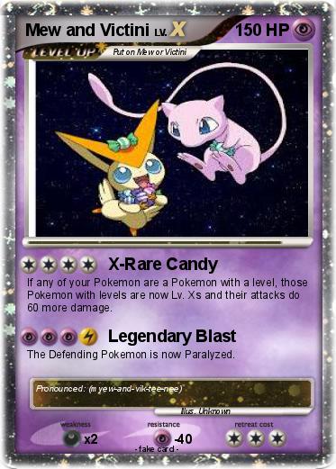Pokémon Mew and Victini 1 1 - X-Rare Candy - My Pokemon Card