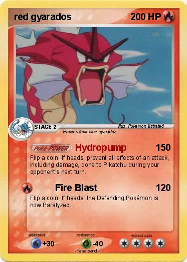 Pokémon red gyarados 114 114 - Hydropump - My Pokemon Card