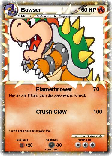 Pokémon Bowser 4760 4760 - Flamethrower - My Pokemon Card