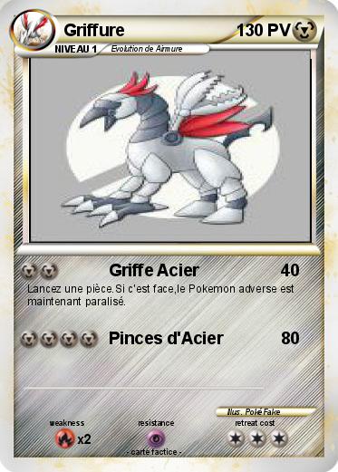 Pokémon Griffure - Griffe Acier - Ma carte Pokémon
