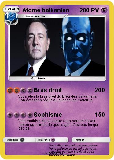 Pokémon Atome balkanien - Bras droit - Ma carte Pokémon