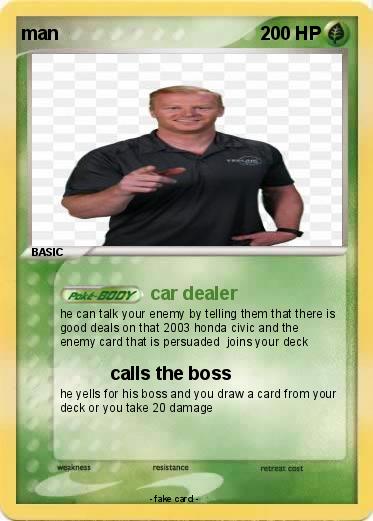 Pokémon man 795 795 - car dealer - My Pokemon Card