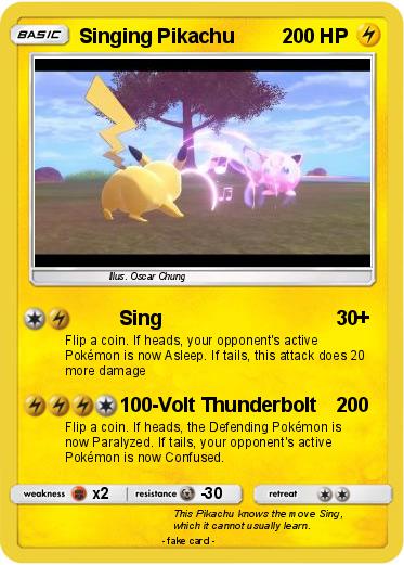 Pokémon Singing Pikachu 3 3 - Sing - My Pokemon Card