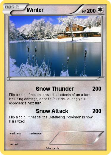Pokémon Winter 308 308 - Snow Thunder - My Pokemon Card