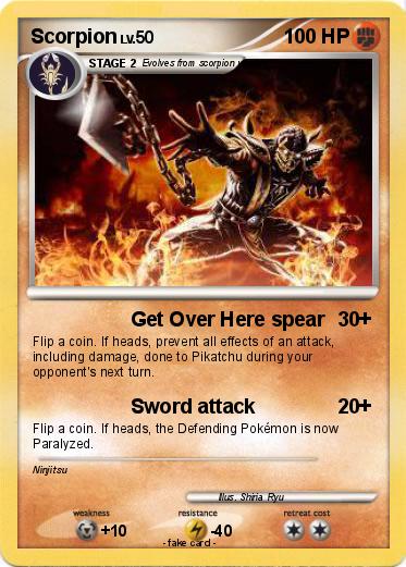 Pokémon Scorpion 898 898 - Get Over Here spear - My Pokemon Card