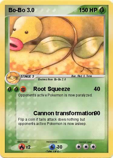 Pokémon Bo Bo 3 3 - Root Squeeze - My Pokemon Card