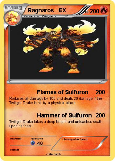 Pokémon Ragnaros EX 1 1 - Flames of Sulfuron - My Pokemon Card
