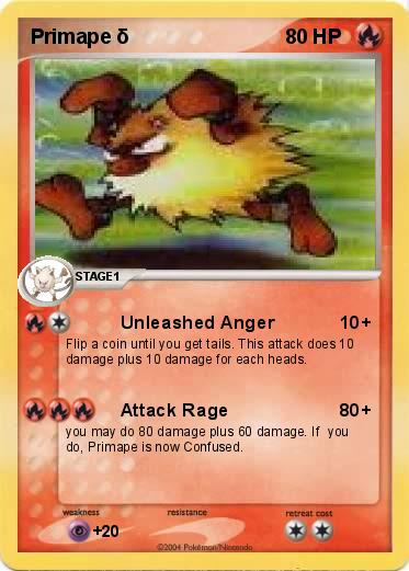 Pokémon Primape 1 1 - Unleashed Anger - My Pokemon Card