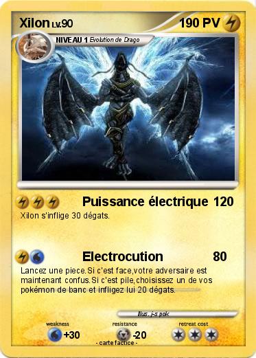 Pokémon Xilon - Puissance électrique - Ma carte Pokémon