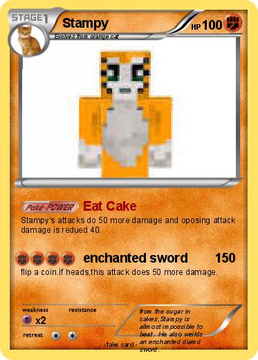 Pokémon Stampy 284 284 - Eat Cake - My Pokemon Card