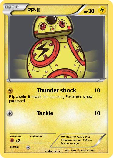 Pokémon PP 8 8 - Thunder shock - My Pokemon Card