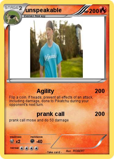 Pokémon unspeakable 52 52 - Agility - My Pokemon Card