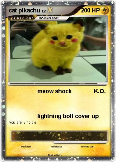 Pokémon cat pikachu - meow shock K.O. - My Pokemon Card