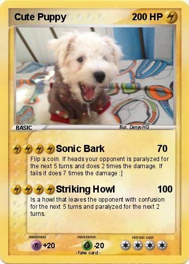 Pokémon Cute Puppy 70 70 - Sonic Bark - My Pokemon Card