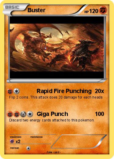 Pokémon Buster 120 120 - Rapid Fire Punching - My Pokemon Card