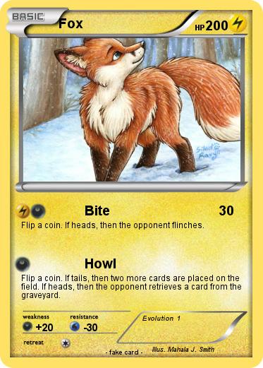 Pokémon Fox 850 850 - Bite - My Pokemon Card