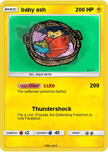 Pokémon baby ash 7 7 - cute - My Pokemon Card