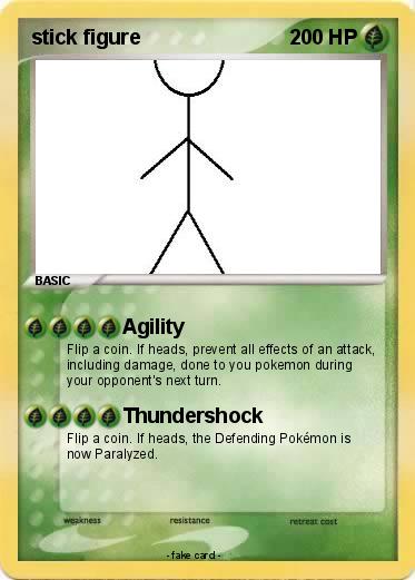 Pokémon stick figure 64 64 - Agility - My Pokemon Card