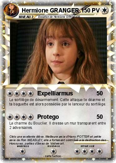 Pokémon Hermione GRANGER 68 68 - Expelliarmus - Ma carte Pokémon