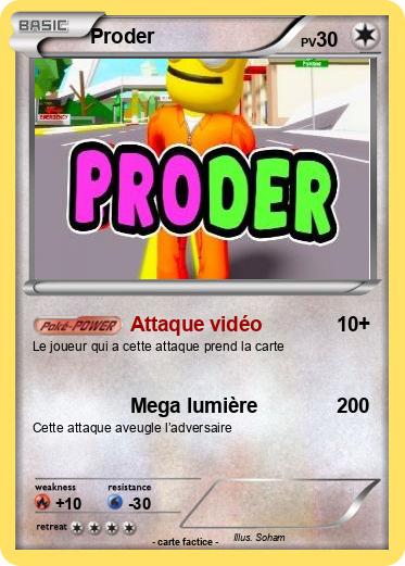 Pokémon Proder - Attaque vidéo - Ma carte Pokémon