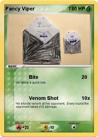 Pokémon Fancy Viper - Bite - My Pokemon Card