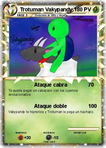 Pokémon Trotuman Vakypandy - Ataque cabra - Mi carta pokémon