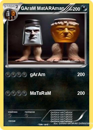 Pokémon GAraM MatARAman - gArAm - Mi carta pokémon