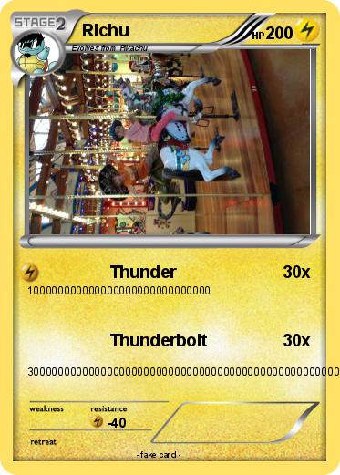Pokémon Richu 164 164 - Thunder - My Pokemon Card