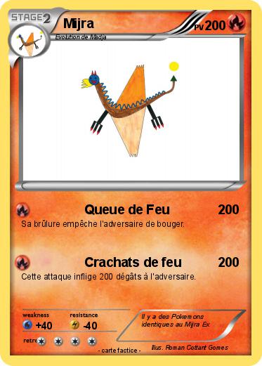 Pokémon Mijra - Queue de Feu - Ma carte Pokémon