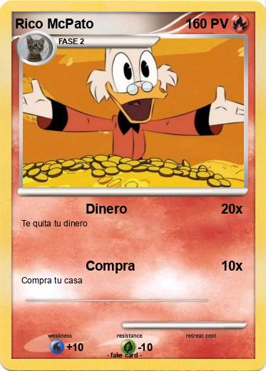 Pokémon Rico McPato - Dinero - Mi carta pokémon