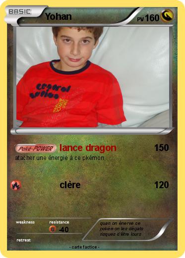 Pokémon Yohan 50 50 - lance dragon - Ma carte Pokémon