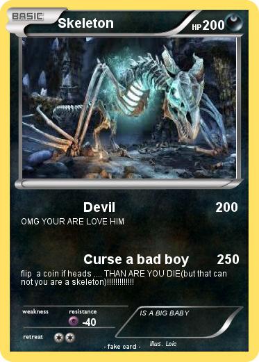 Pokémon Skeleton 722 722 - Devil - My Pokemon Card