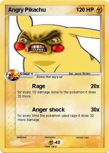 Pokémon Angry Pikachu 36 36 - Rage - My Pokemon Card