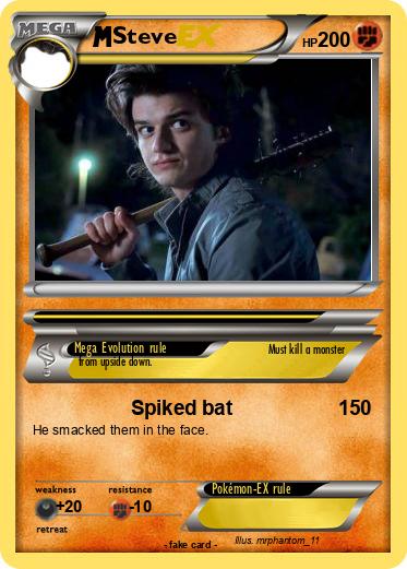 Pokémon Steve the hair Harrington - Spiked bat - My Pokemon Card