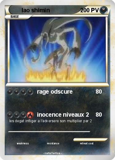 Pokémon lao shimin - rage odscure - Ma carte Pokémon