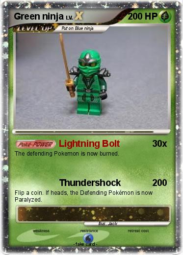 Pokémon Green ninja 16 16 - Lightning Bolt - My Pokemon Card
