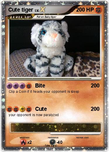 Pokémon Cute tiger 10 10 - Bite - My Pokemon Card
