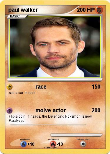 Pokémon paul walker 19 19 - race - My Pokemon Card
