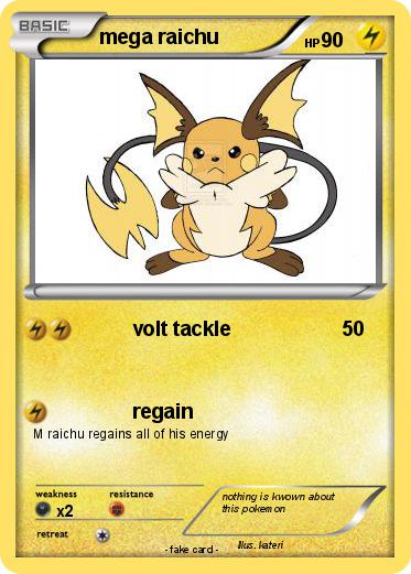 Pokémon mega raichu 125 125 - volt tackle - My Pokemon Card