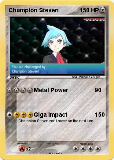 Pokémon Champion Steven - Metal Power - My Pokemon Card