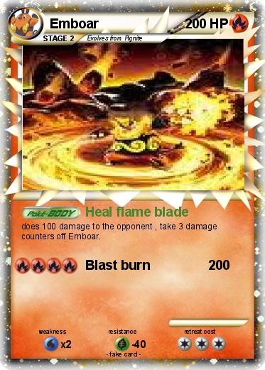 Pokémon Emboar 364 364 - Heal flame blade - My Pokemon Card
