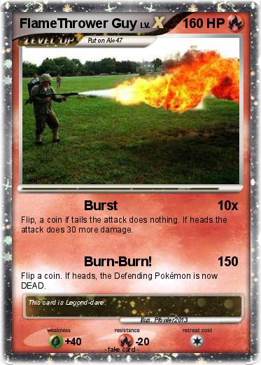 Pokémon FlameThrower Guy 1 1 - Burst - My Pokemon Card