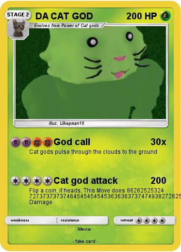 Pokémon DA CAT GOD - God call - My Pokemon Card
