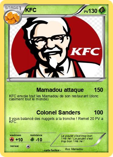 Pokémon KFC 289 289 - Mamadou attaque - Ma carte Pokémon