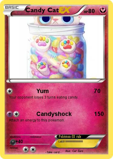 Pokémon Candy Cat - Yum - My Pokemon Card
