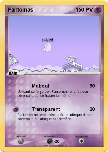 Pokémon Fantomas 3 3 - Maboul - Ma carte Pokémon
