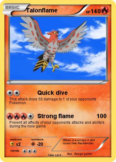 Pokémon Talonflame 170 170 - Quick dive - My Pokemon Card