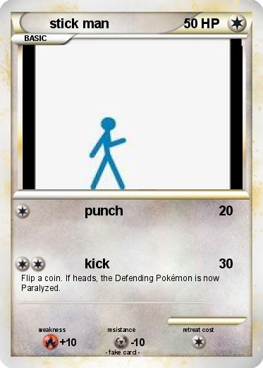 Pokémon stick man 47 47 - punch - My Pokemon Card