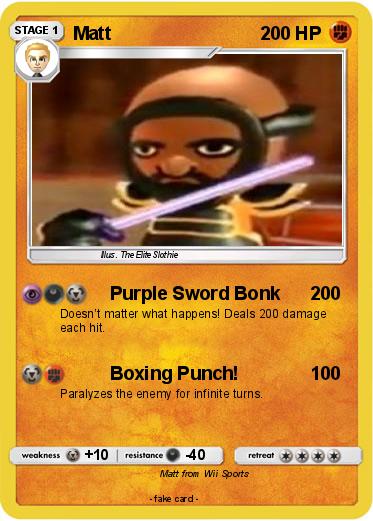 Pokémon Matt 1109 1109 - Purple Sword Bonk - My Pokemon Card